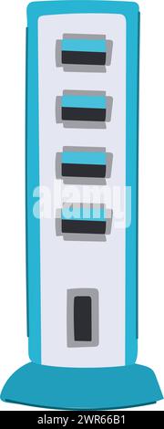 mouse usb hub cartoon vector illustration Stock Vector Image & Art - Alamy