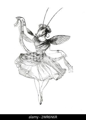 Anthropomorphic animals. humanized frog or toad. laying in the sun ...