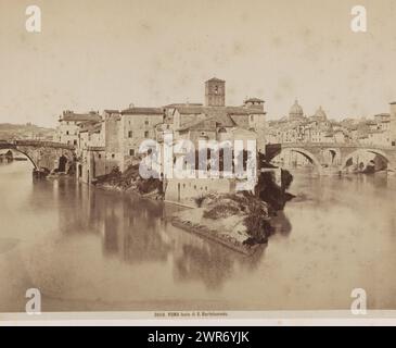 View of the Tiber in Rome, Anonymous, c. 1850 - c. 1880 stereograph ...