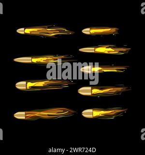 flash bullet flying cartoon vector illustration Stock Vector Image ...