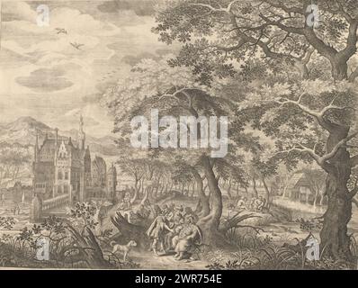 David's servants come to Nabal, who in the background is shearing his ...