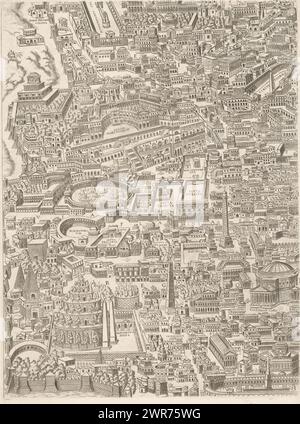 Map of Rome in Roman times (twelfth part), Anonymous, 1773 print Twelfth of a map of Rome in ...
