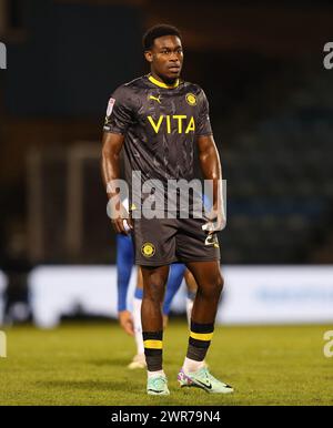Isaac Olaofe of Stockport County. - Gillingham v Stockport County, Sky ...