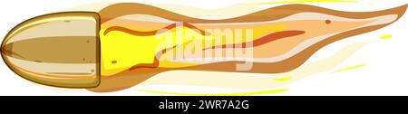 flash bullet flying cartoon vector illustration Stock Vector Image ...
