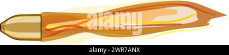 flash bullet flying cartoon vector illustration Stock Vector Image ...