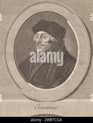 Portrait of Desiderius Erasmus, print maker: Jean Guillaume, after ...