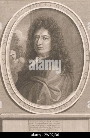 Portrait of Louis Lecomte, Jean Pesne, 1633 - 1700 print paper etching ...