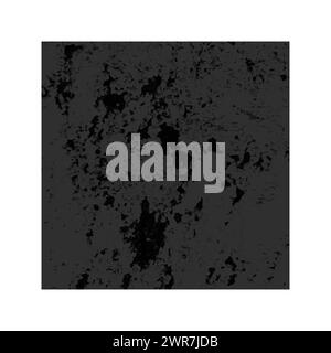 Scratched square. Dark figure with distressed grunge texture isolated ...