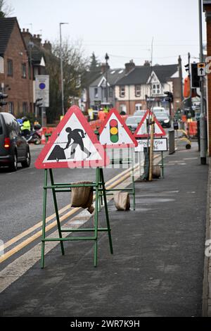 workmen install fibre optic to rid telephone lines in hagden lane Stock ...