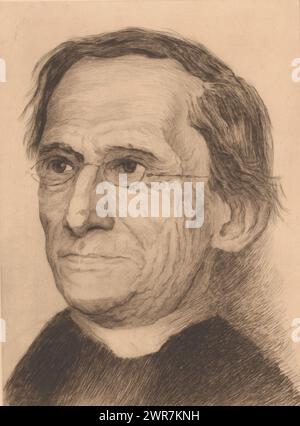 Portrait of Charles de Harlez, print maker: Auguste Danse, (signed by ...
