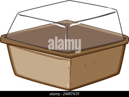 mockup food box to go cartoon vector illustration Stock Vector Image ...