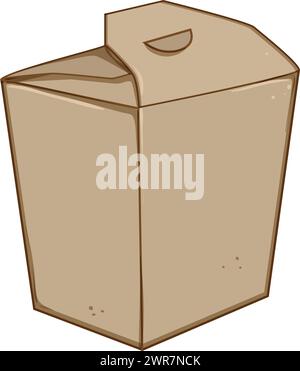mockup food box to go cartoon vector illustration Stock Vector Image ...