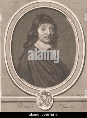 Portrait of René Descartes, print maker: Louis Félix Butavand, 1835 ...