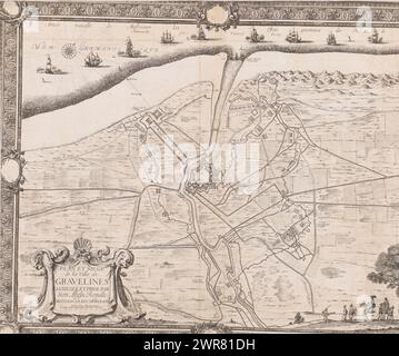 Map of siege and conquest of Grevelingen, 1644, 1644 - 1645 print Map ...