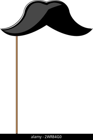 class photo booth prop cartoon vector illustration Stock Vector Image ...