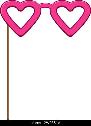 class photo booth prop cartoon vector illustration Stock Vector Image ...