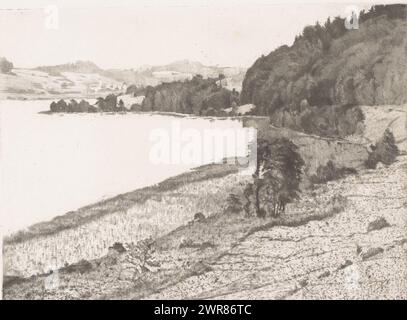 Landscape with a lake, Paul Herrmann, 1914 print paper drypoint lake ...
