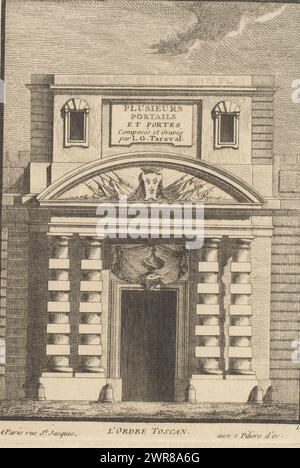 Tuscan Portal, Gustave Taraval, 1768 - 1786 print A portal with Tuscan ...