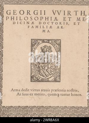 Coat of arms, Anonymous, Anonymous, 1500 - 1599 print paper armorial ...