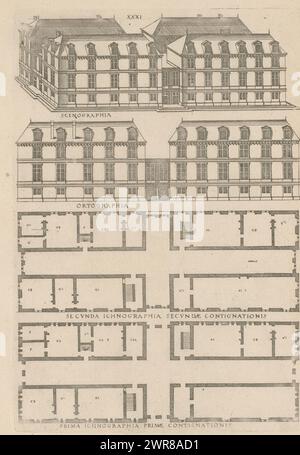Facade and floor plans, Jacques Androuet, 1559 Facade and floor plans ...