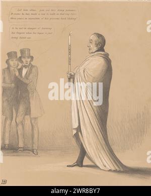 Cartoon with Prime Minister Robert Peel and Joseph Hume, Catherine and ...