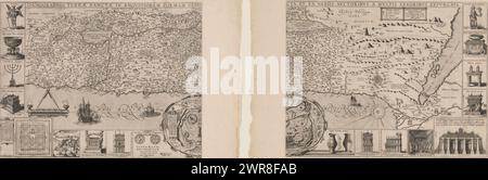 Map of the Holy Land, consisting of two parts, Cornelis Galle (I ...