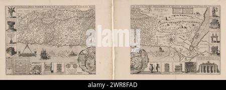 Map of the Holy Land, consisting of two parts, Cornelis Galle (I ...