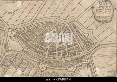 Map of Brielle, Anonymous, 1632 print paper etching / letterpress ...