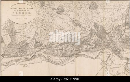 Map of the Arnhem area, print maker: anonymous, 1929 - 1939, paper ...