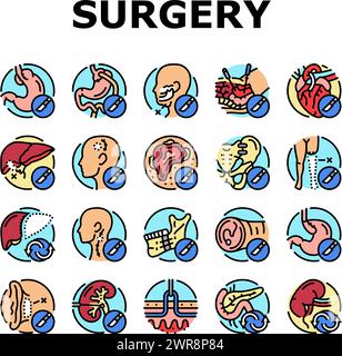 surgery operate room invasive icons set vector Stock Vector Image & Art ...