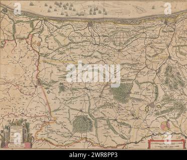 Map of the Western part of Flanders, Anonymous, 1720 - 1775 print Map ...