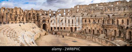 A panorama of the interior of Roman amphitheatre in El Jem (Thysdrus ...