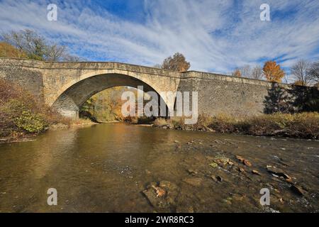 Beautiful fall color surrounding the Casselman River Bridge in Garrett ...