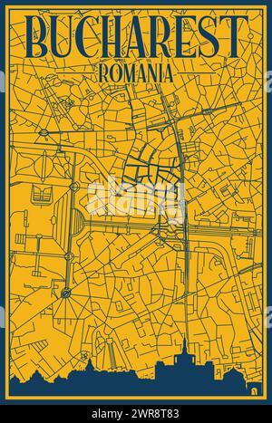 Bucharest skyline line art vector illustration Stock Vector Image & Art ...