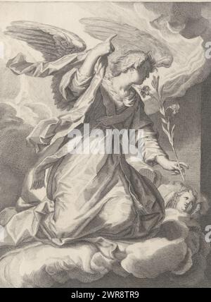 Archangel Gabriel with lily Stock Photo - Alamy