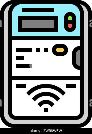 smart metering energy policy color icon vector illustration Stock ...