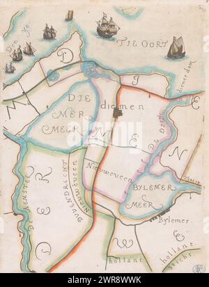 Part of a map of the Rijnland Water Board, with Weesp and Muiden ...