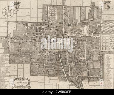 Map of The Hague, 1729, Anonymous, After Gerrit van Giessen, 1729 ...