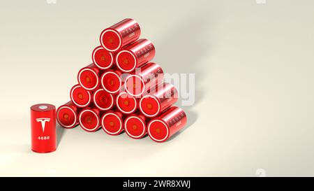 4680 Tesla battery pack, production High-capacity accumulator, tables ...