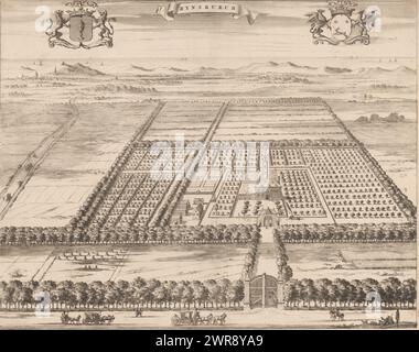 View of the Rijnsburg country estate, Rynsburch (title on object), View ...