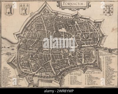 Map of Tournai, Anonymous, 1582 - 1588 print Map of Tournai with ...
