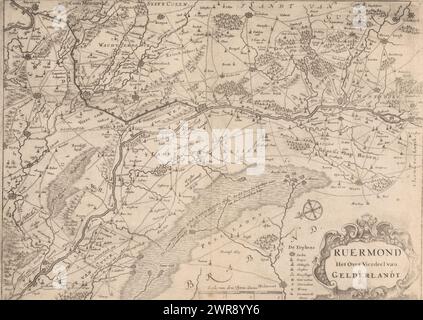 Map of Roermond, Nicolaes van Geelkercken, 1653 - 1672 print Map of ...