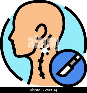 lymph node dissection surgery line icon vector illustration Stock ...