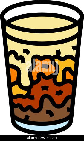 thai iced tea cuisine color icon vector. thai iced tea cuisine sign ...