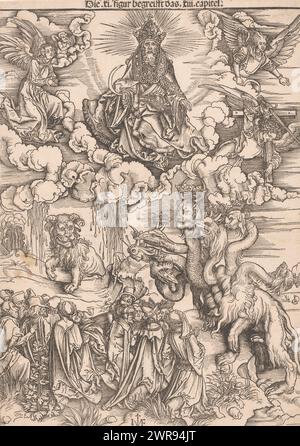 Albrecht Dürer's 'The Seven-Headed Beast and the Beast with Lamb's ...