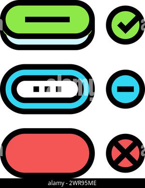 affordance ux ui design icon color illustration Stock Vector Image ...