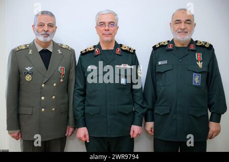 Tehran, Iran. 11th Mar, 2024. A portrait of the Head of Iran's Islamic ...