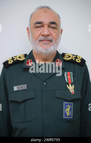 Tehran, Iran. 11th Mar, 2024. A portrait of the Head of Iran's Islamic ...