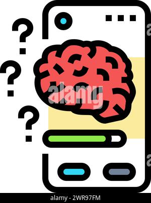cognitive load ux ui design icon color illustration Stock Vector Image ...