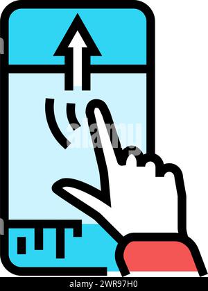scroll hijacking ux ui design line icon vector illustration Stock Vector Image & Art - Alamy